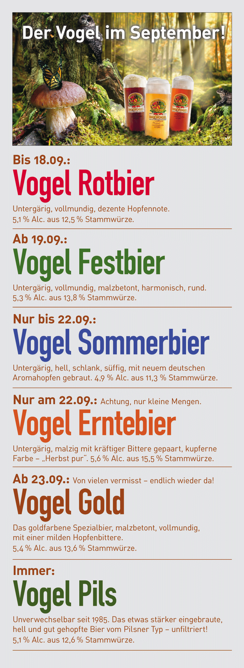 Vogelbrau Ettlingen Wochenkarte
